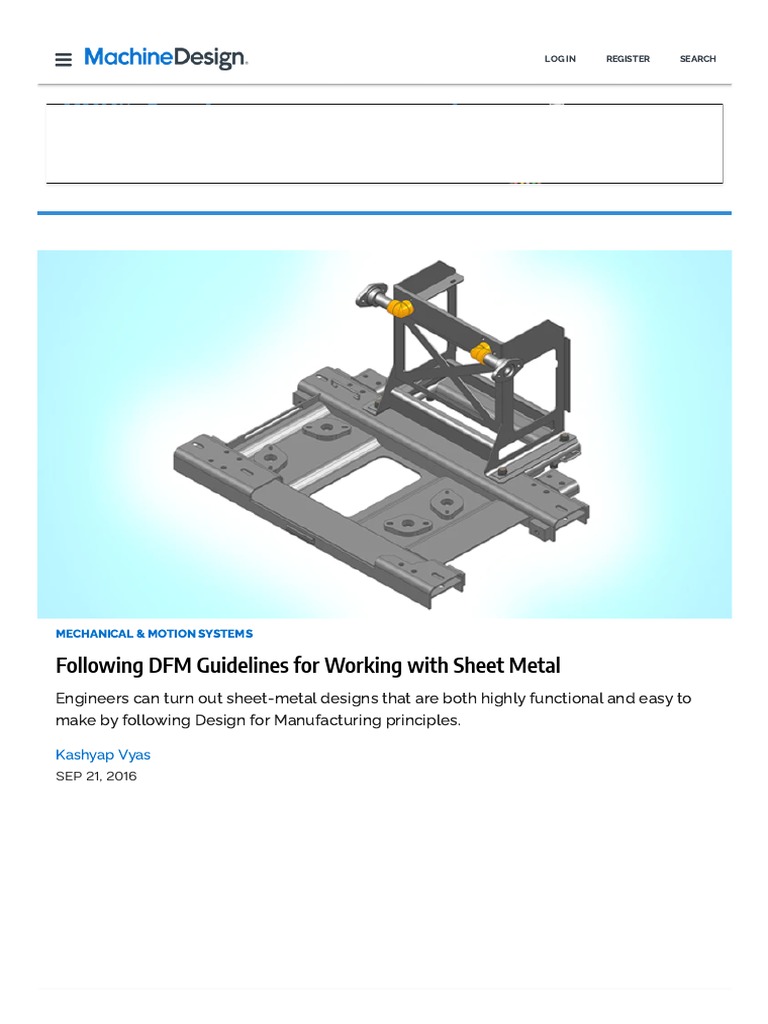 DFM - Sheet Metal Design PDF | PDF | Sheet Metal | Engineering Tolerance
