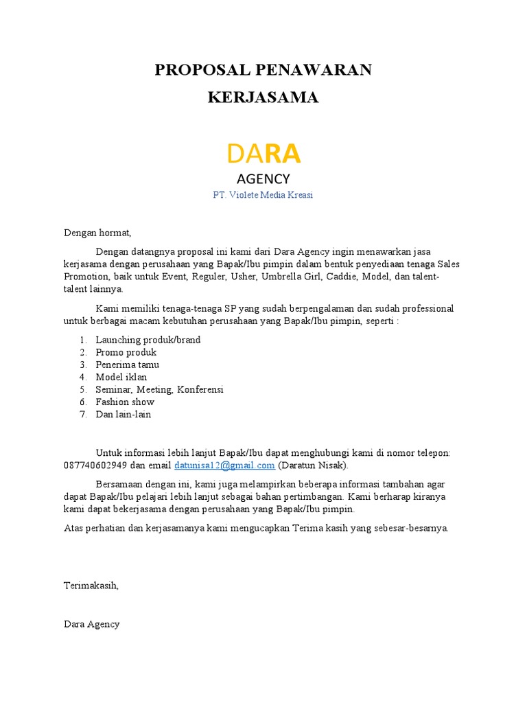 Proposal Penawaran | PDF