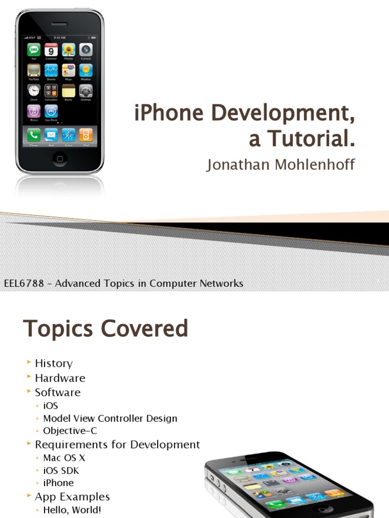 Iphone Development, A Tutorial.: Jonathan Mohlenhoff | PDF | Method ...