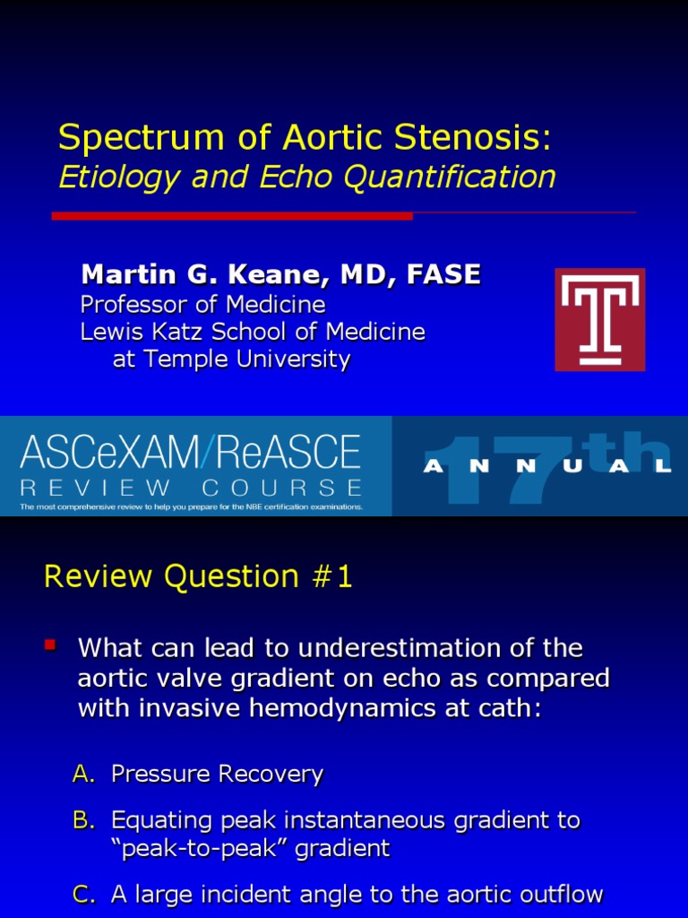 4.17 Keane Aortic Stenosis | PDF | Heart Valve | Cardiology
