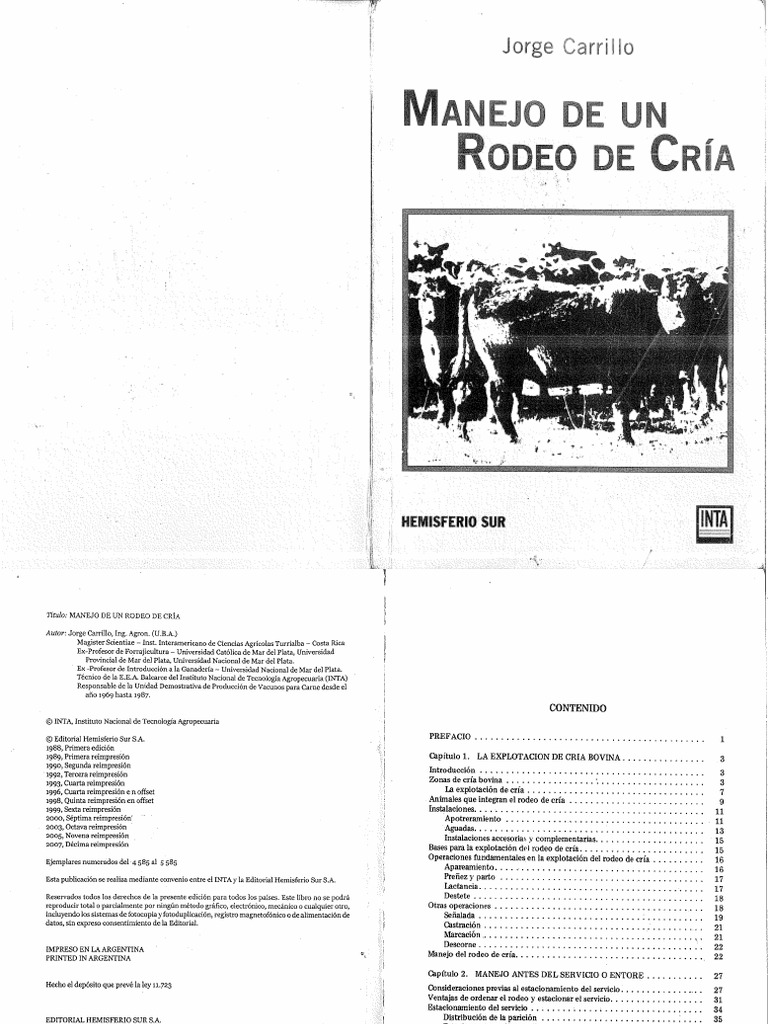 Manejo de Un Rodeo de Cria Jorge Carillo PDF | PDF