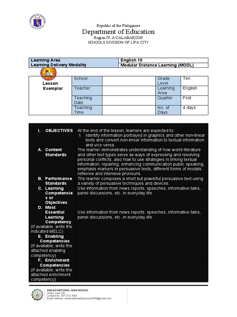 G10 English Q1 MELC 2 - For Upload | PDF | Primary Sources | Cognition