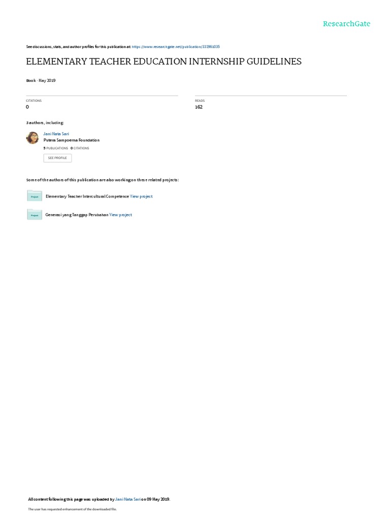 Internship Guidelines | PDF | Mentorship | Teachers