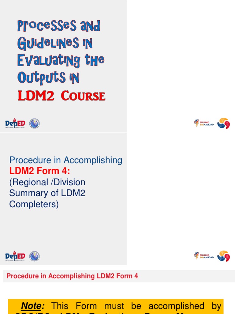 LDM2 Evaluation Quick Guide For ACCOMPLISHING LDM2 FORM 4 1 | PDF | Computing | Software