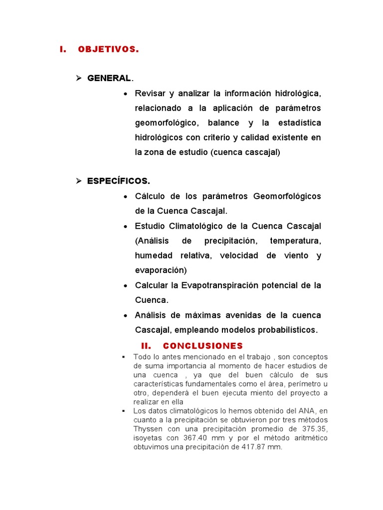 Análisis Hidrológico Cuenca Cascajal | PDF | Evapotranspiración | Hidrología