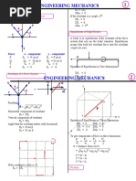 Engineering Mechanics Formulas | PDF | Friction | Acceleration