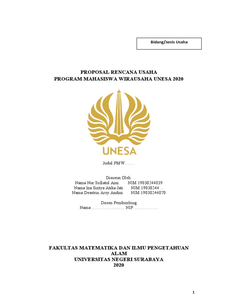 Template Proposal PMW 2020-1 | PDF