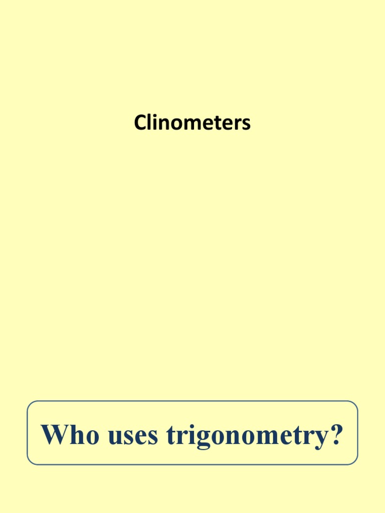 Clinometers | PDF | Slope | Surveying