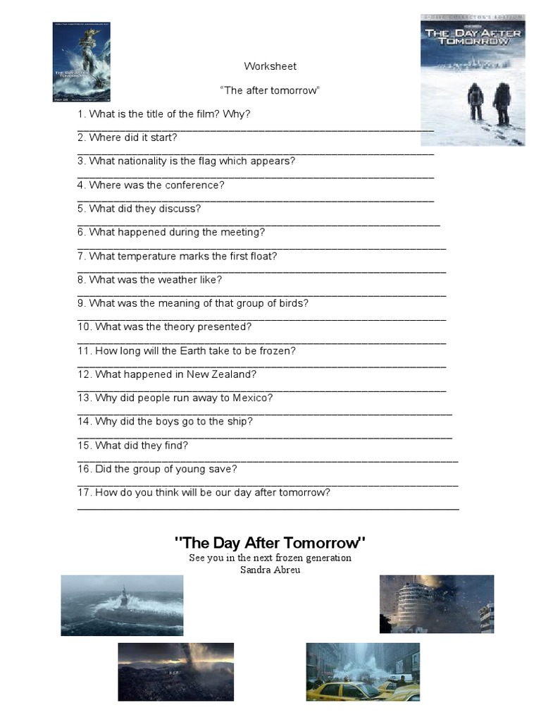 Worksheet-The Day After Tomorrow | PDF