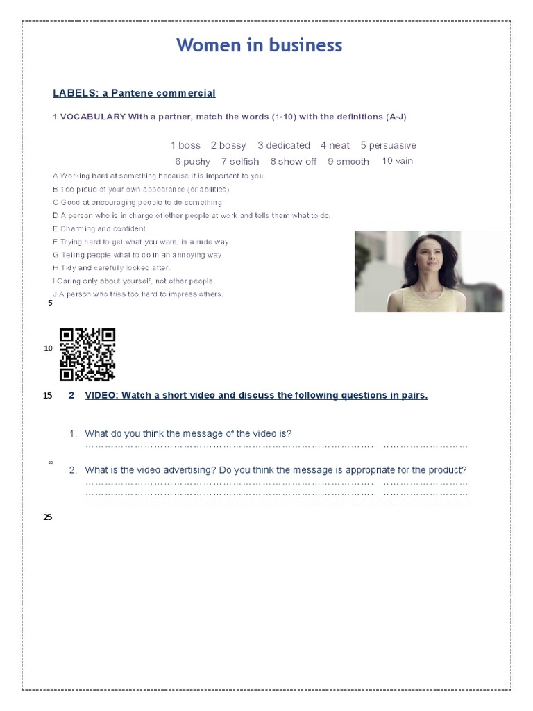 Women in Business: LABELS: A Pantene Commercial | Download Free PDF ...