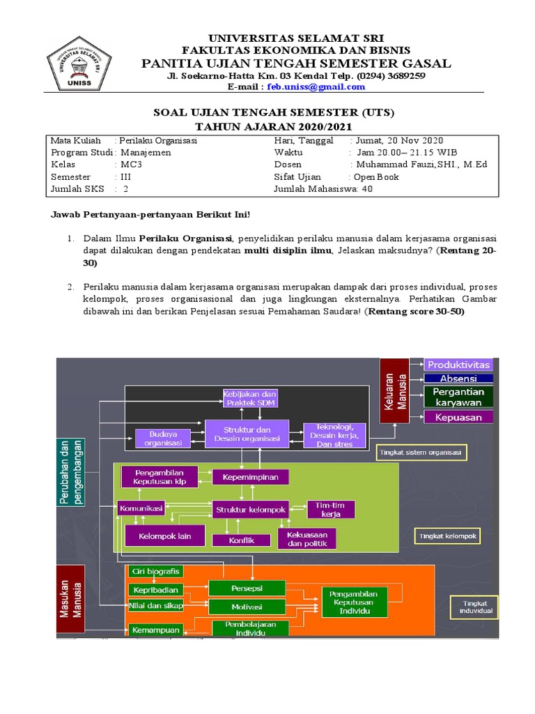 MC3 - UTS Perilaku Organisasi 2020 PDF | PDF