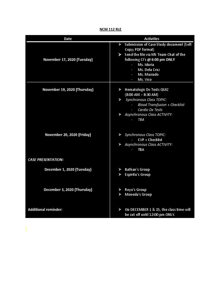 BSN 3 Schedule Changes | PDF