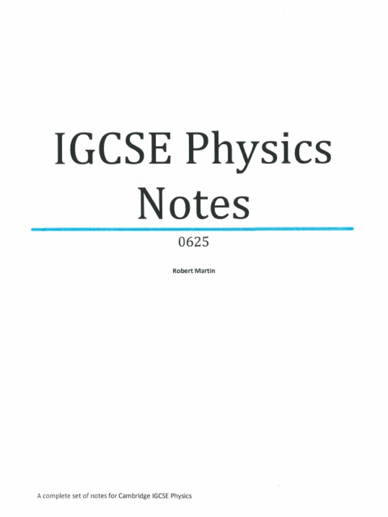 Physics Notes PDF | PDF