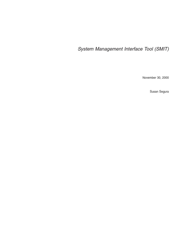 System Management Interface Tool SMIT | PDF | Menu (Computing ...