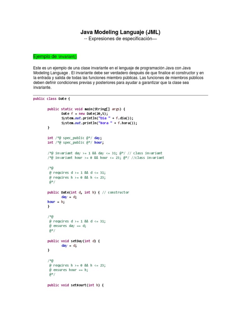 Taller JML | PDF | Estructura de datos de matriz | Java (lenguaje de programación)