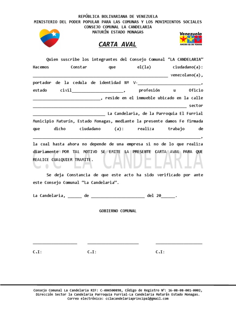 Carta Aval | PDF