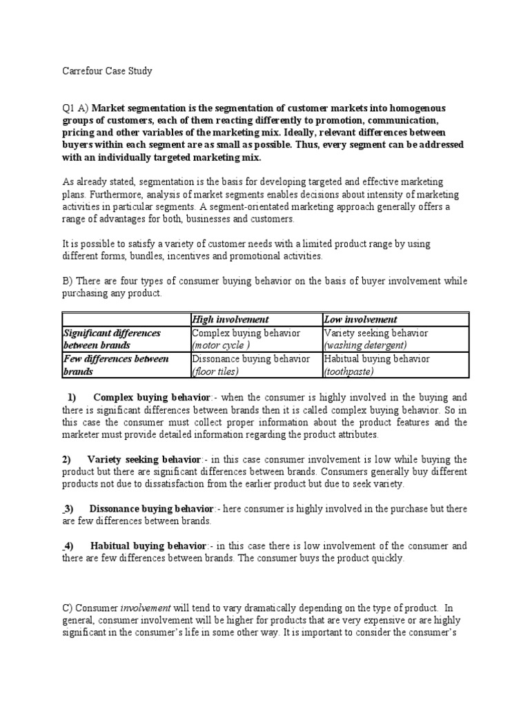 Carrefour Case Study | Download Free PDF | Market Segmentation | Marketing