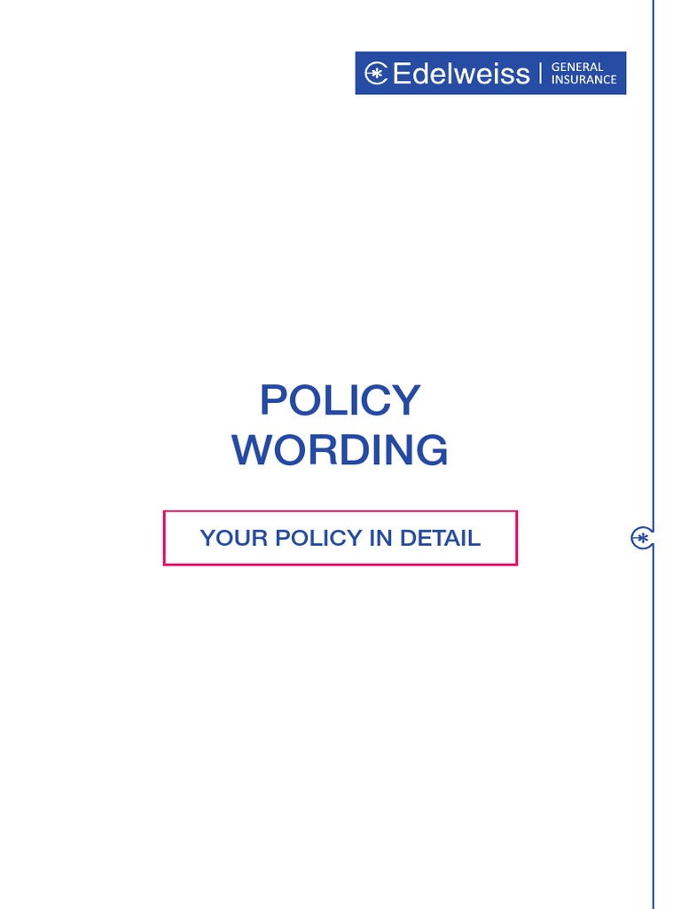 Contracter All Risk Policy wording-Endorsement-Add On - Retail | PDF ...