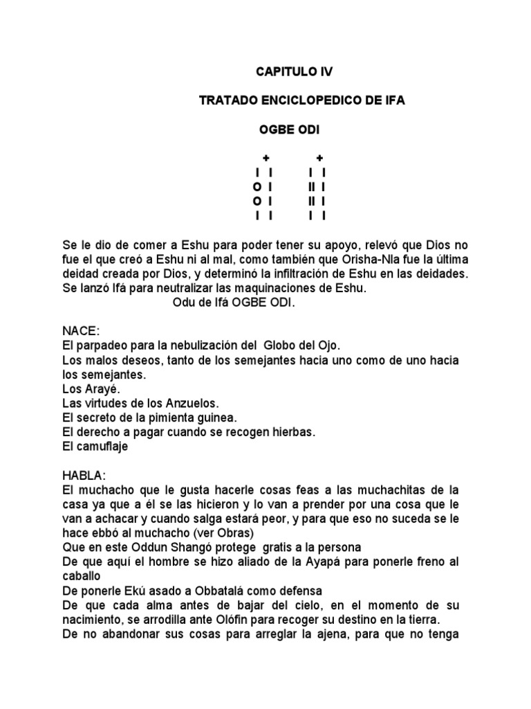 Ogbe Odi. | PDF | Dios | Religión y creencia