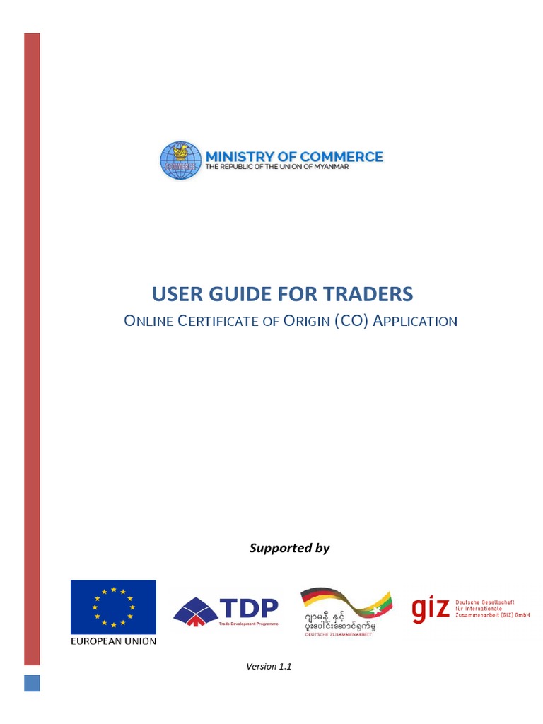 Guide to Applying for Certificates of Origin, Product Registration ...