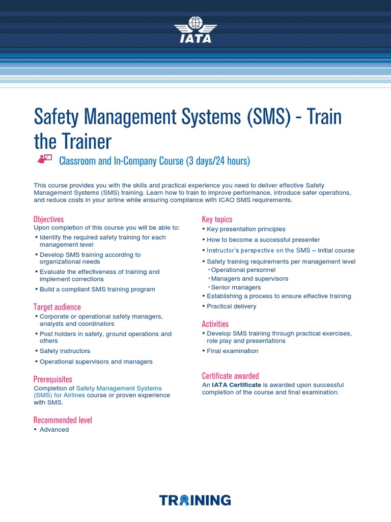 Safety Management Systems (SMS) For Airlines | PDF | Personal Trainer ...