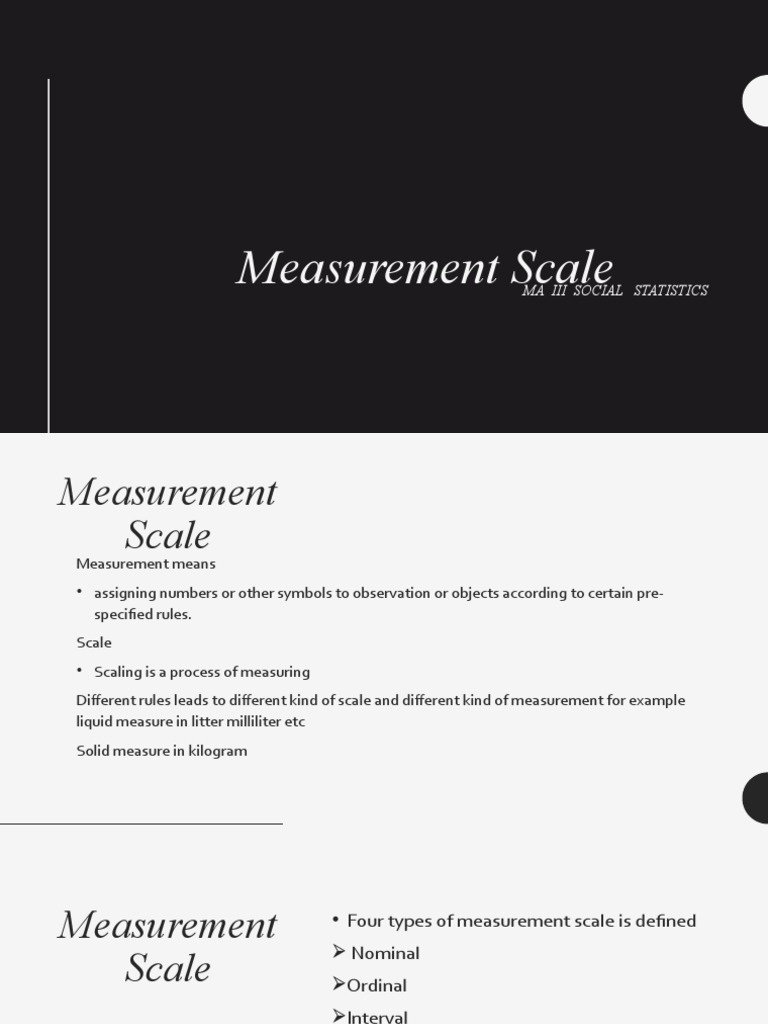 Classification of Measurement Scales: Describing the Key Differences ...
