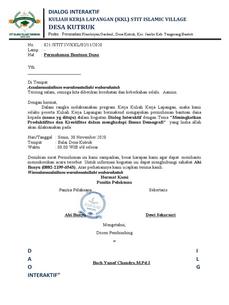 Proposal Dialog Interaktif | PDF