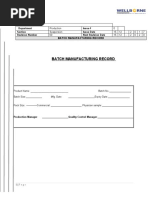 Master Formulation Record Template | PDF | Pharmacy