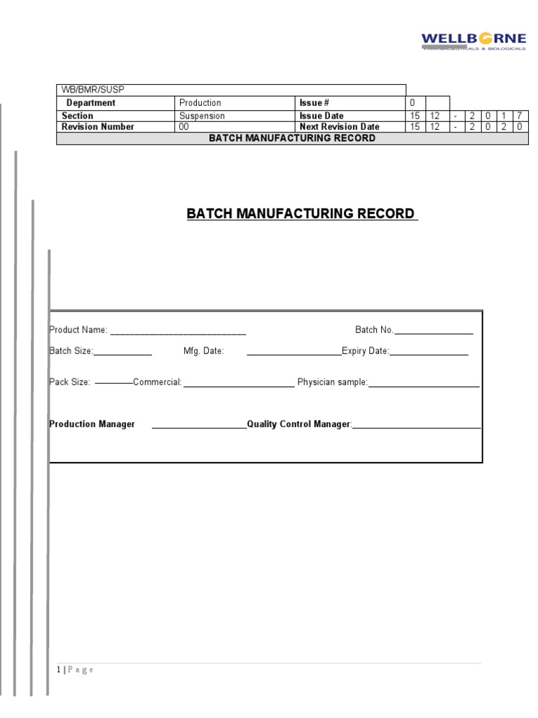BMR Suspensions | PDF | Tablet (Pharmacy) | Calibration