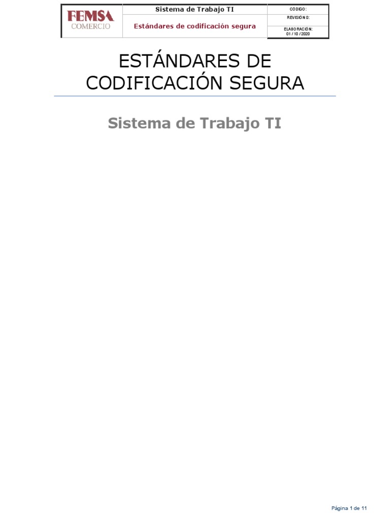 Estandar de Codificacion Segura Angular | PDF | Ingeniería de software | Tecnologías de la ...