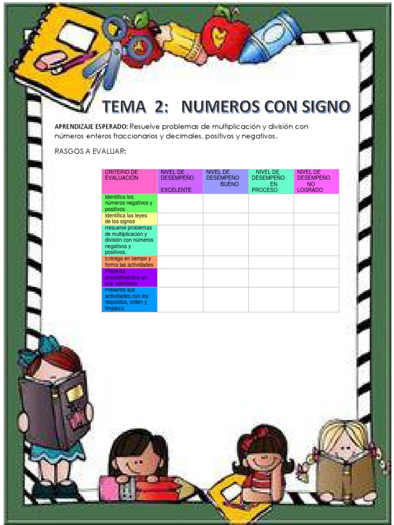 Tema 2 Numeros Con Signo | PDF