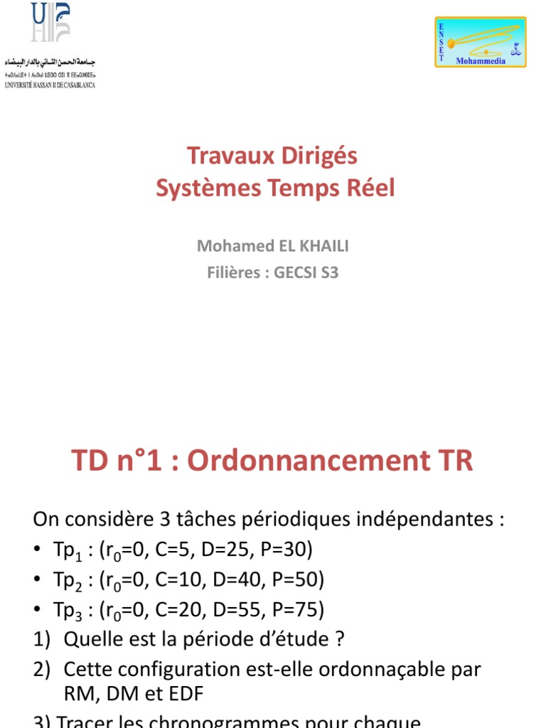 TD Systèmes | PDF | Ordonnancement dans les systèmes d'exploitation | La violence