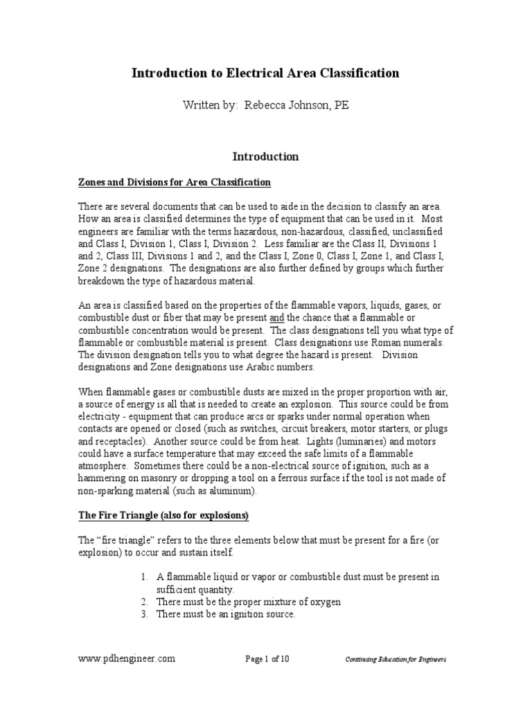 Electrical Area Classification | PDF | Explosion | Combustion