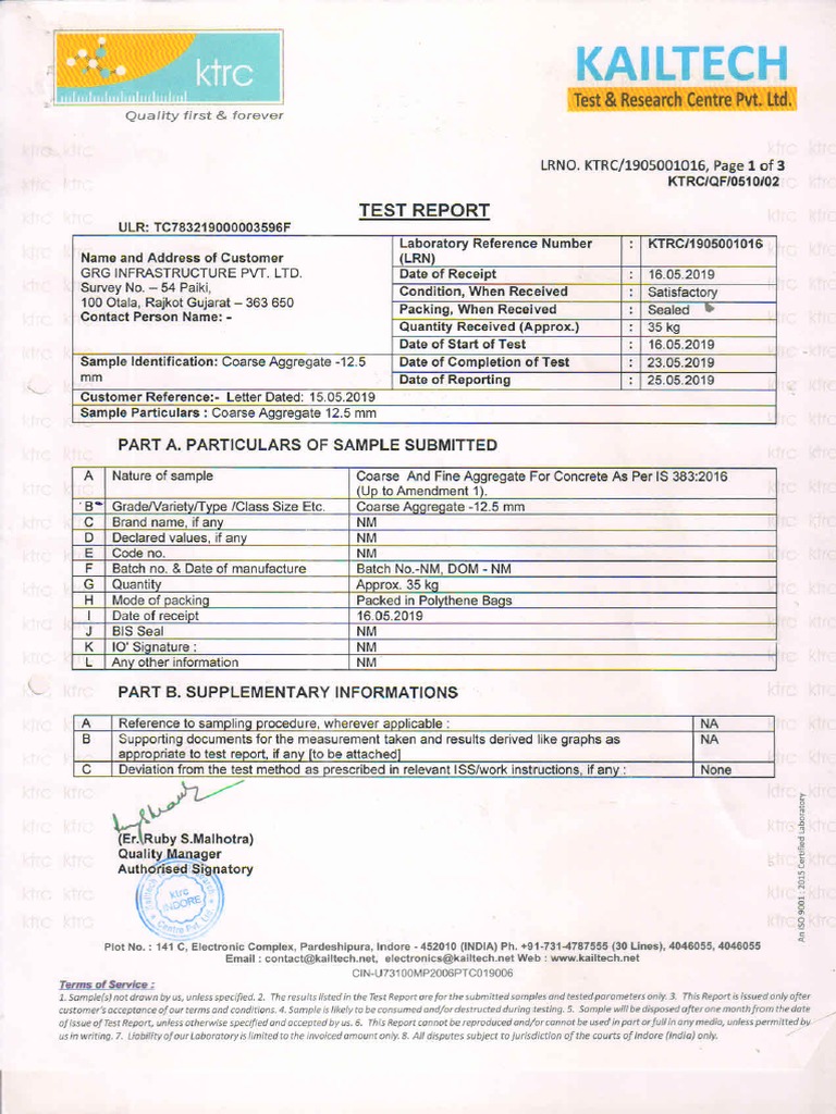 Kaitech Test Report | PDF