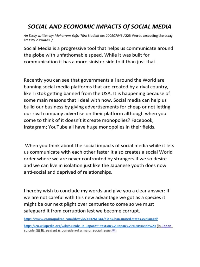 Impacts of Social Media | PDF | Social Media | Popular Culture & Media ...