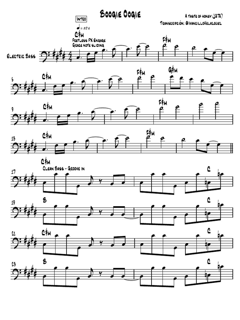 Boogie Oogie - 1 ST C#M Electric Bass PDF | PDF | Des sports