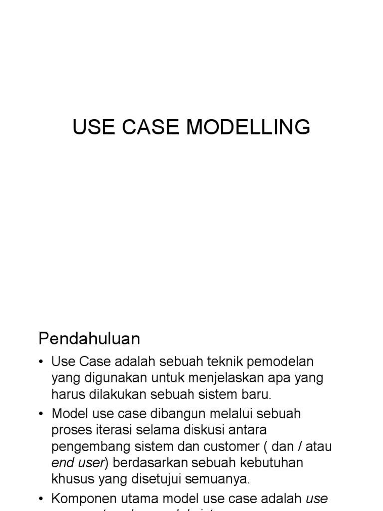 Pemodelan Use Case PDF | PDF