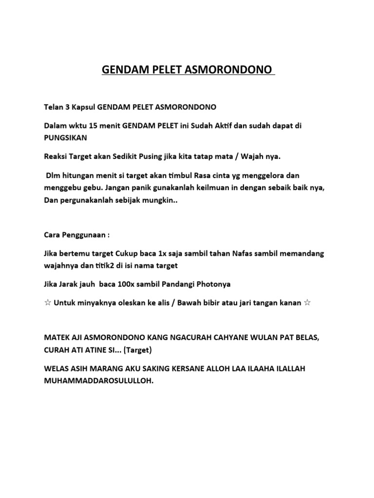 GENDAM PELET AS-WPS Office | PDF