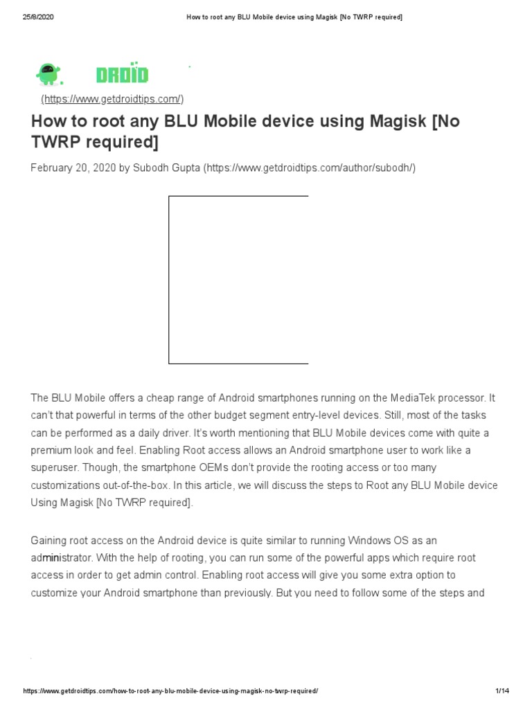 How To Root Any BLU Mobile Device Using Magisk (No TWRP Required ... How To Root Any BLU Mobile Device Using Magisk (No TWRP Required ...