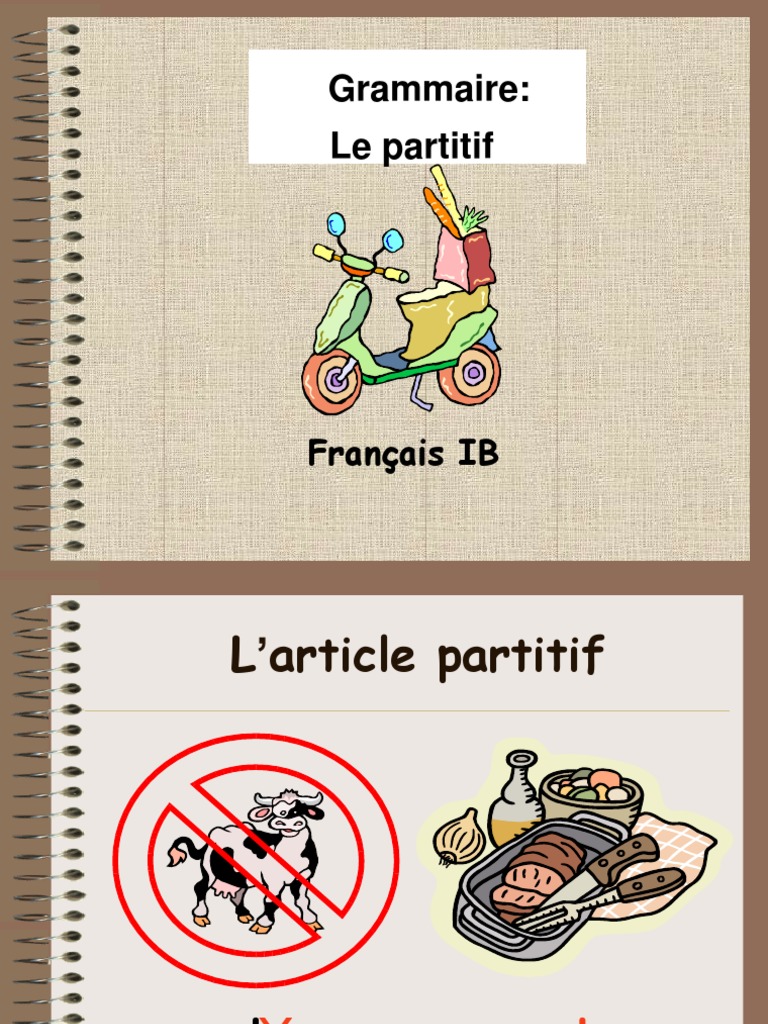 Le Partitif en Français: Guide Complet | PDF | Cuisine | Nourritures