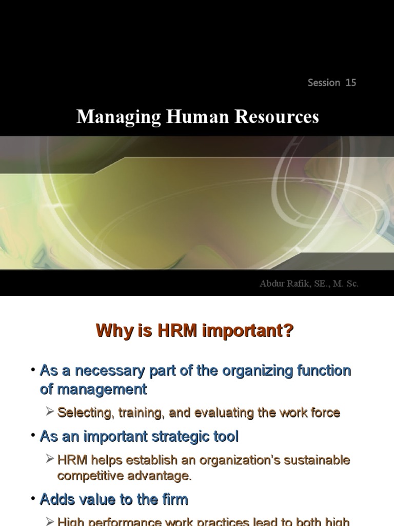Managing Human Resources | PDF | Recruitment | Human Resource Management Managing Human Resources | PDF | Recruitment | Human Resource Management