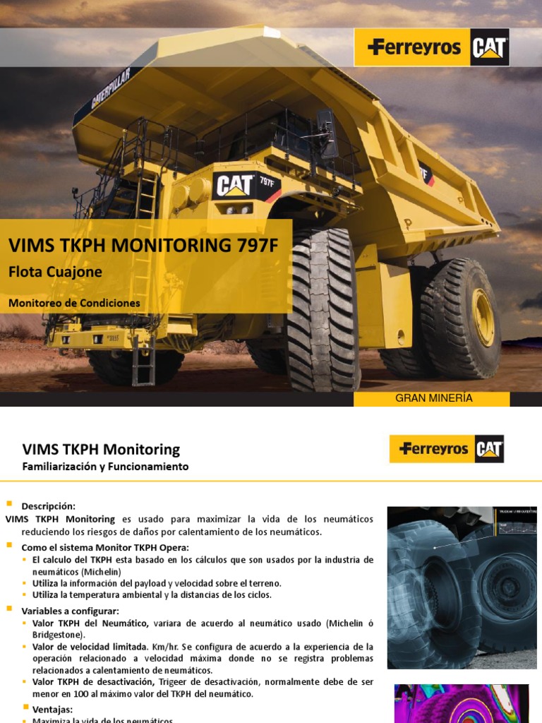 Vims TKPH Monitoring 797F: Flota Cuajone | PDF | Neumático | Science