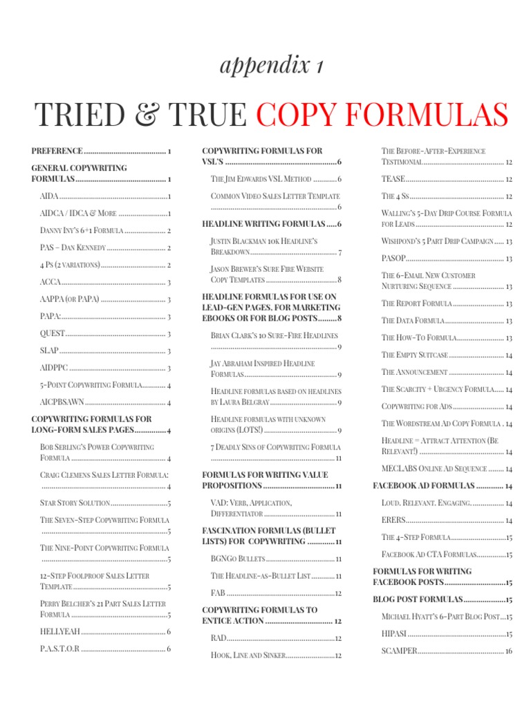 Copywriting Formulas V4 | PDF | Media Manipulation | Promotion And ...