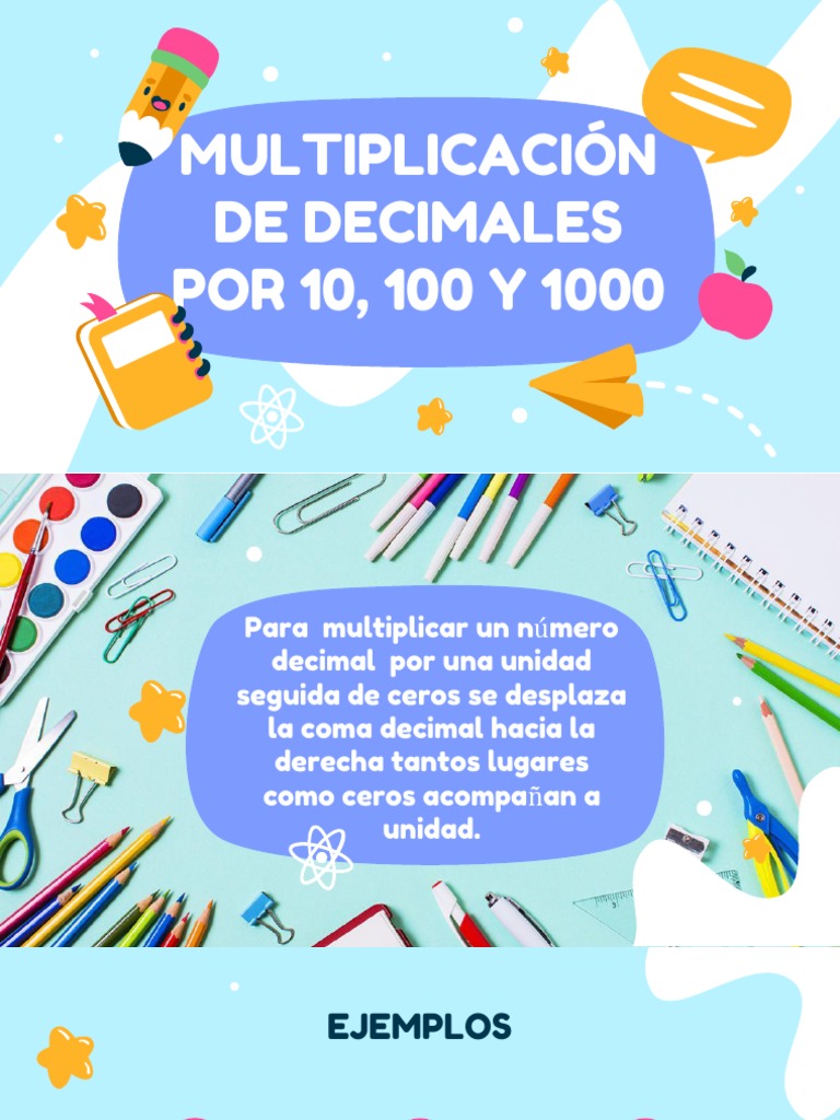Dividir y multiplicar decimales | PDF