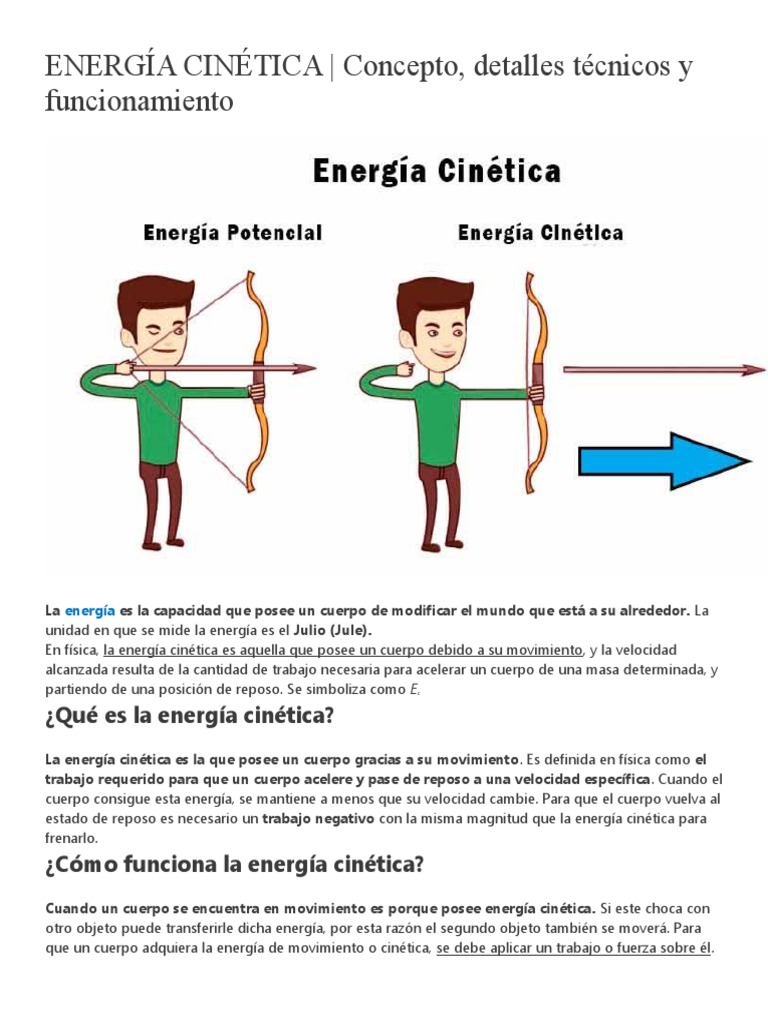 ENERGÍA CINÉTICA y POTENCIAL | PDF | Energía potencial | Energía cinética