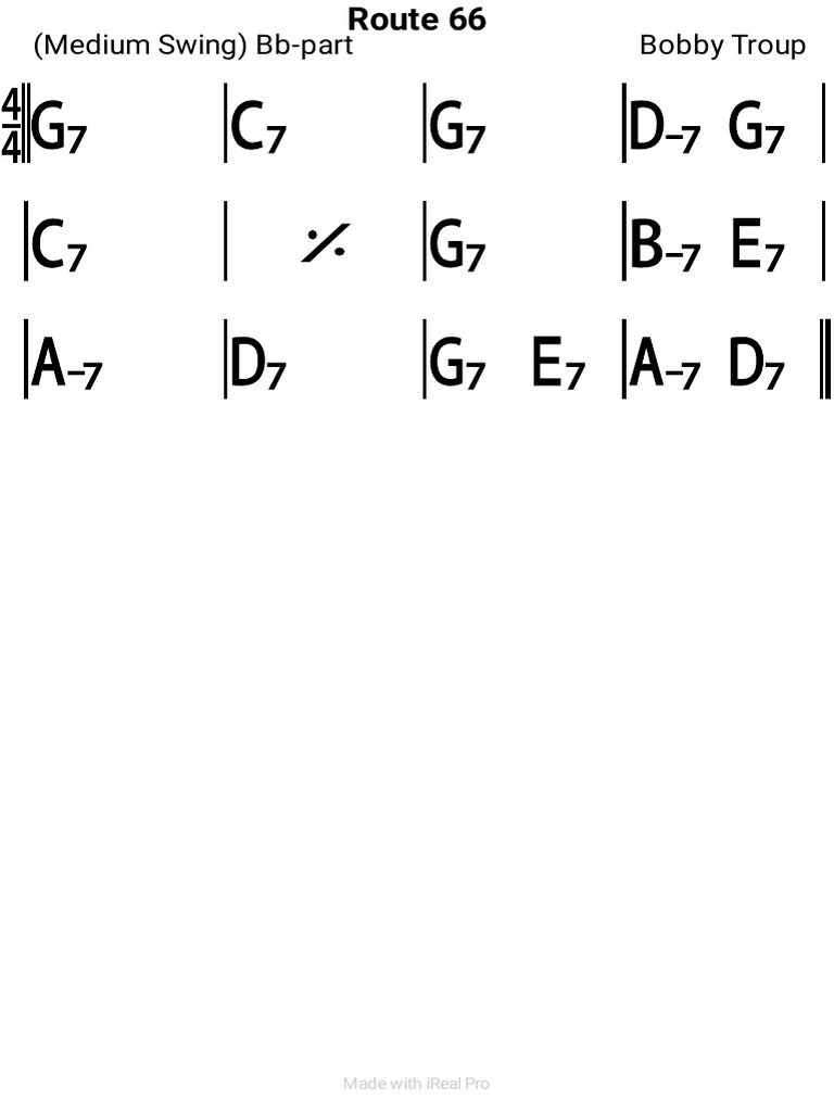 Route 66 - Chords PDF | PDF