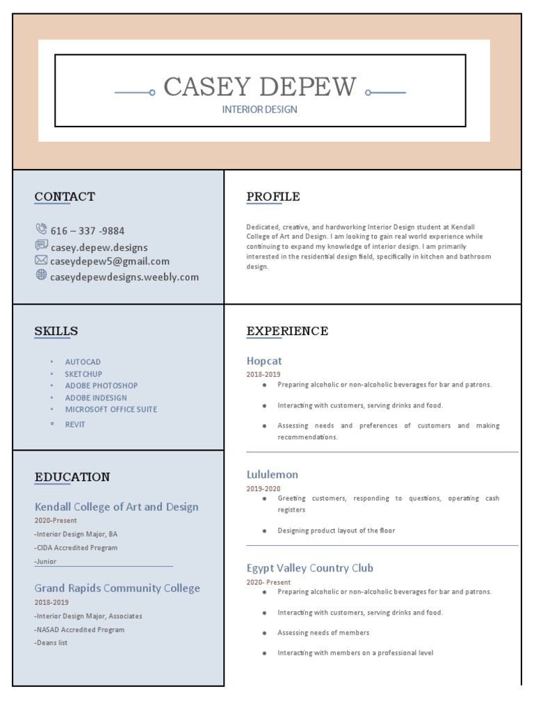 Casey Depews Resume 2020 | PDF | Art