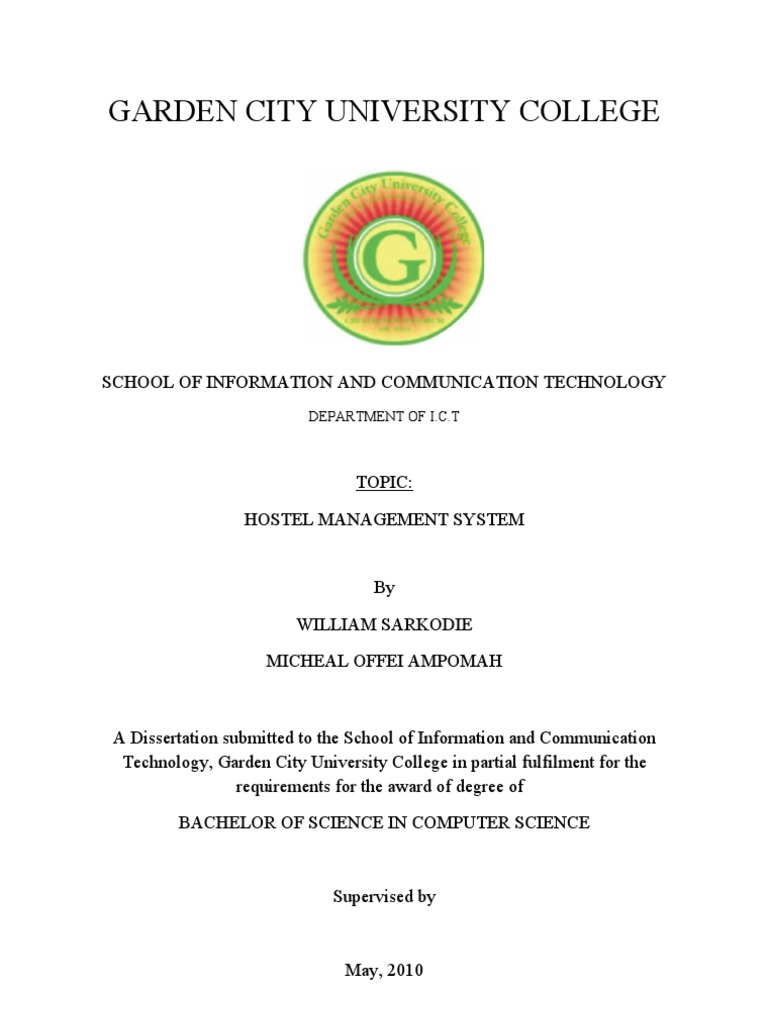 Project Proposal - Ict | Download Free PDF | Hostel | Computing