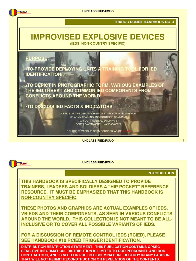 US Army Intelligence - Improvised Explosive Devices (2007) | PDF ...