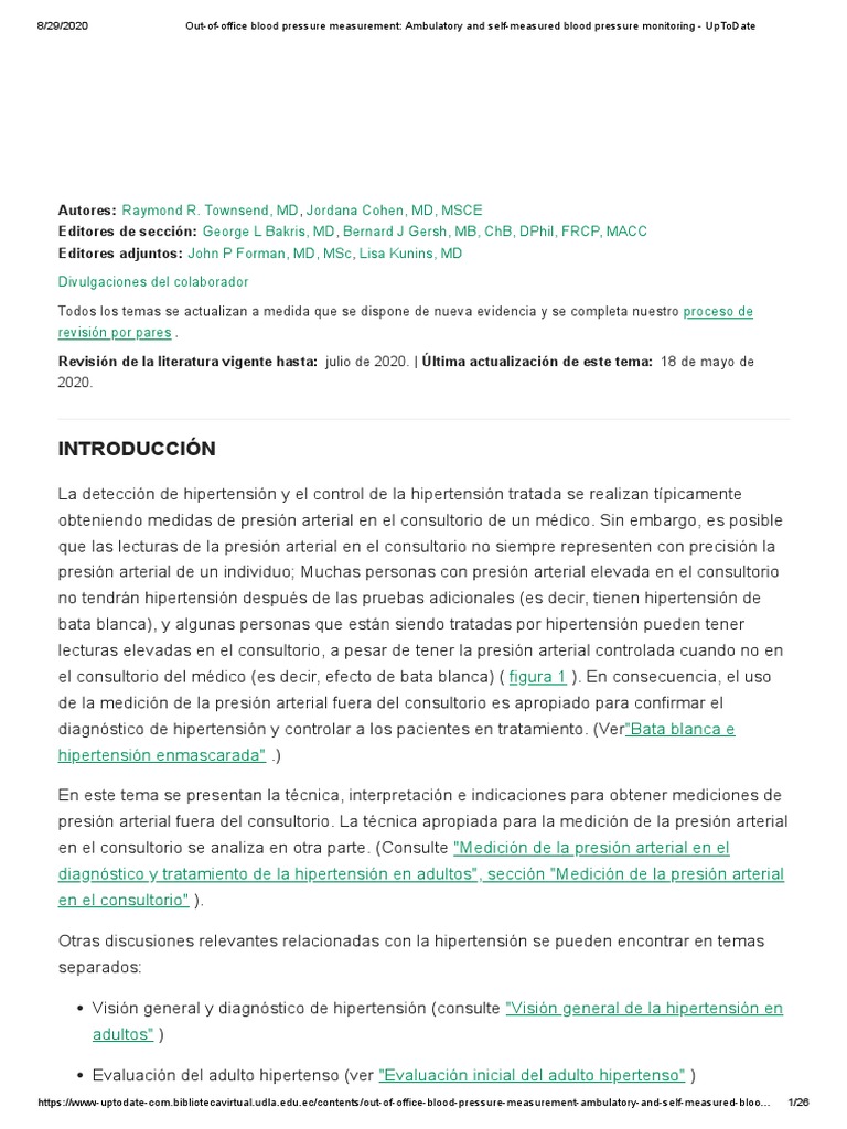 PDF Ampa y Mapa PDF | PDF | Hipertensión | Presión sanguínea
